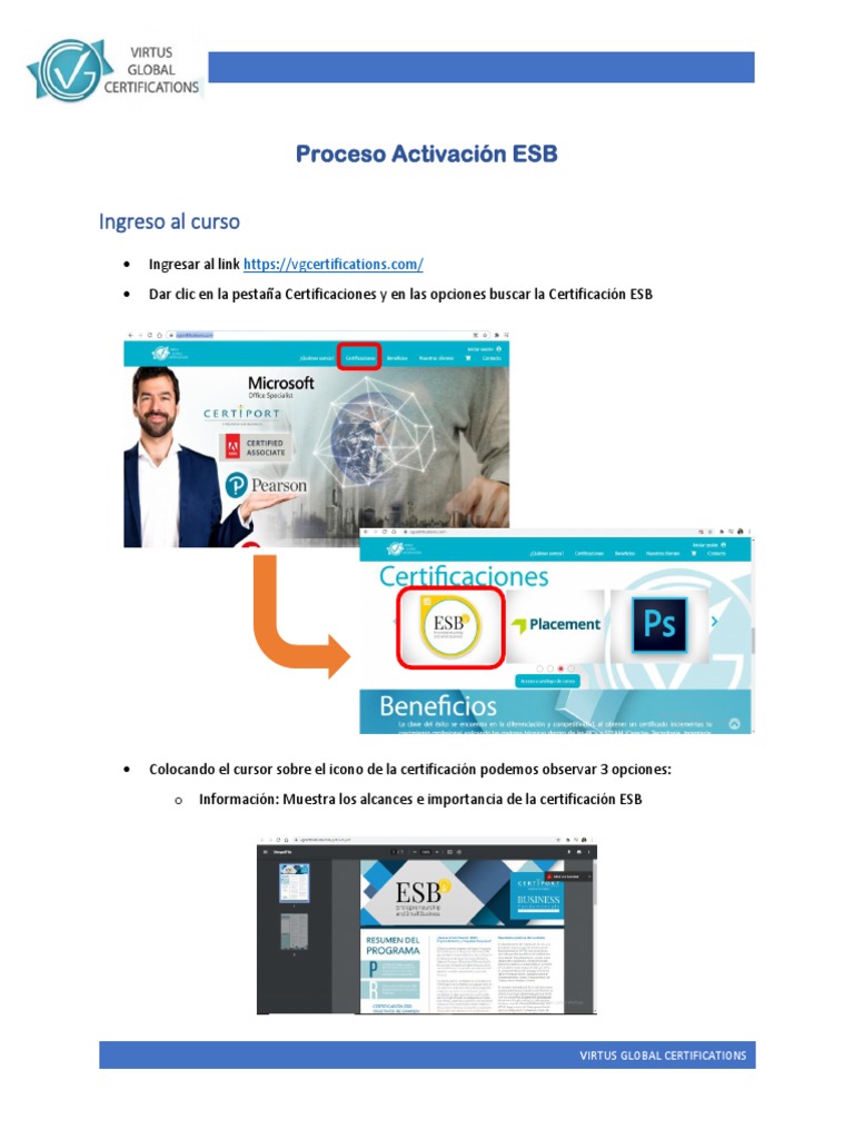 Proceso Activación ESB Virtus | PDF | Prueba (evaluación) | Informática