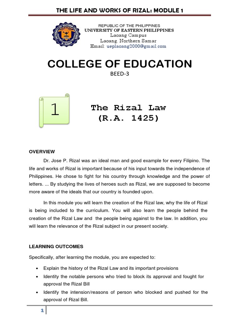 Rizal Module 1 - Edmodo | PDF