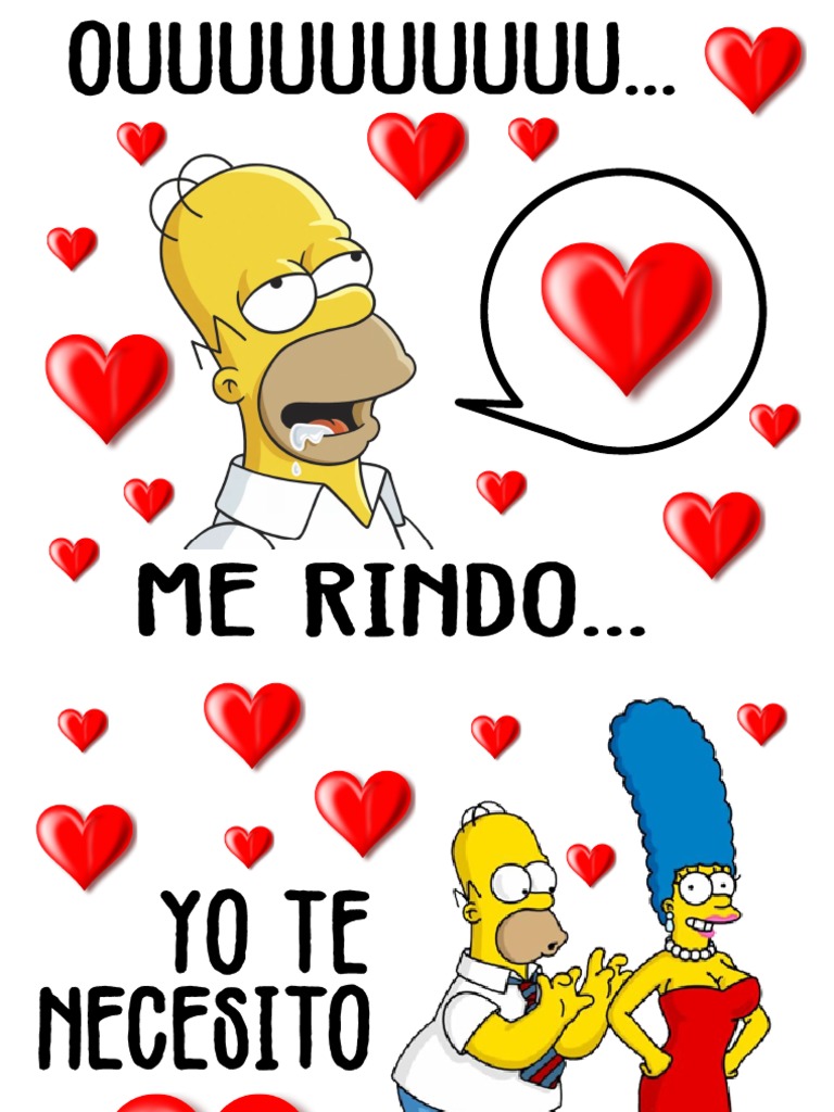 ??tarjetas Homero Me Rindo | PDF