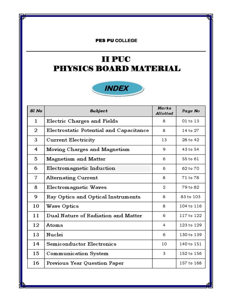 II Puc Physics Board Material | PDF | Capacitor | Electric Charge