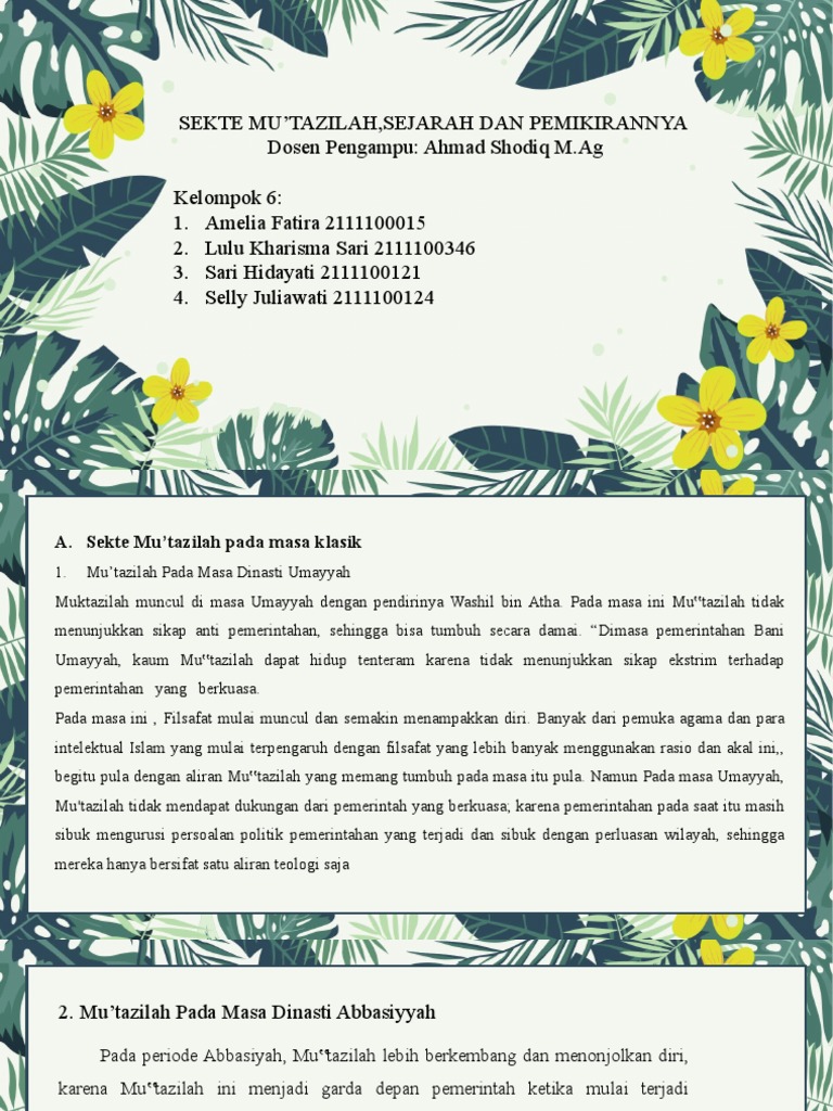 KEL 6 PPT Sekte Mu'tazilah | PDF | Agama & Spiritualitas