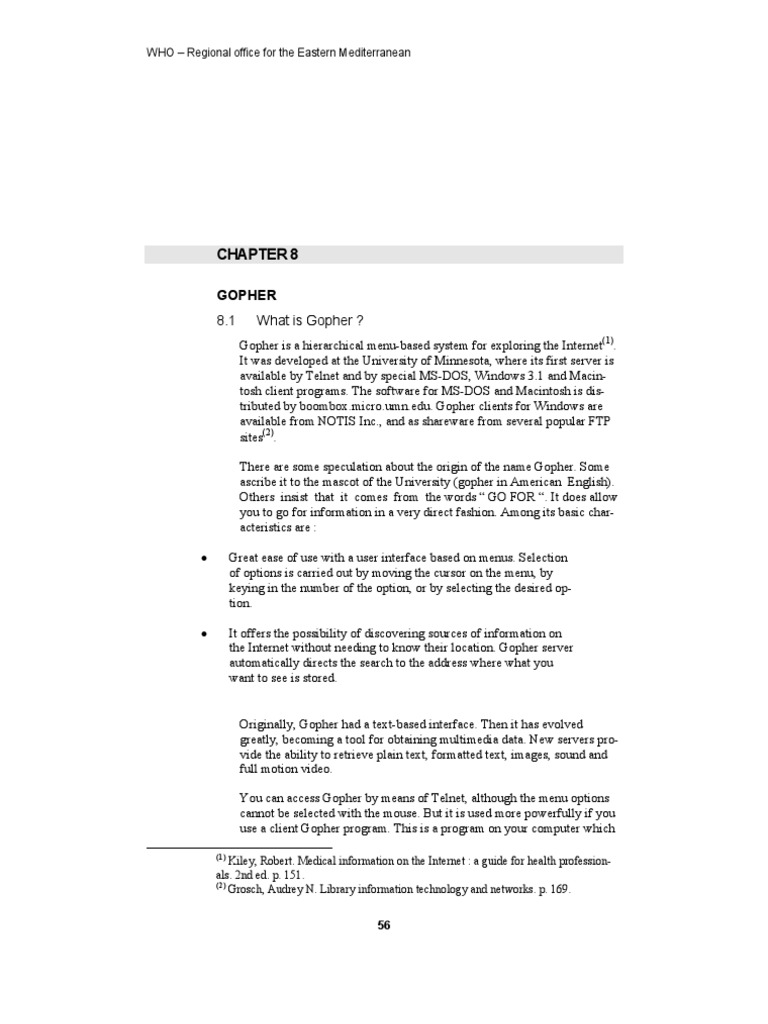 8.1 What Is Gopher ? | PDF | Icon (Computing) | Menu (Computing)