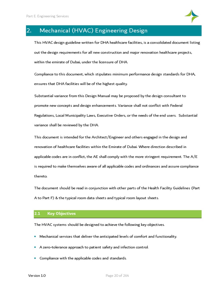 HVAC Design Guidelines for Dubai Healthcare | PDF | Ventilation ...