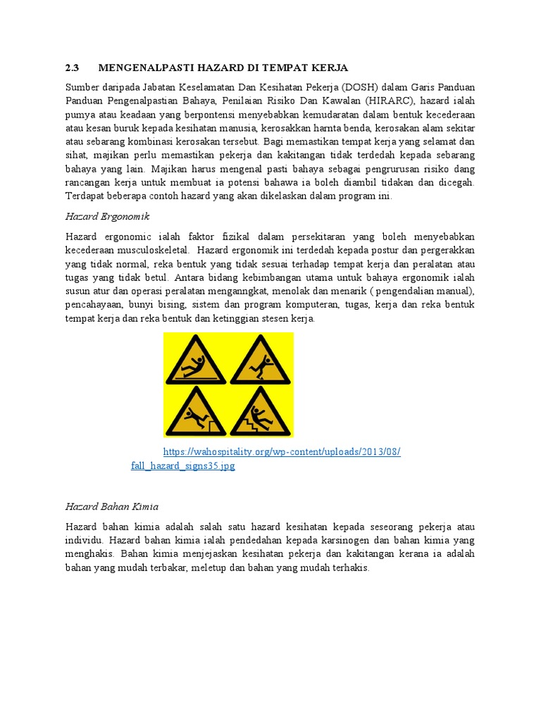 Mengenal Pasti Hazard | PDF
