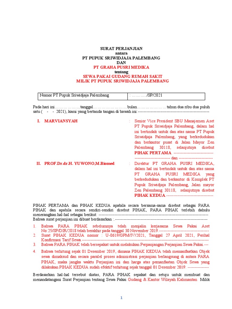 Master Surat Perjanjian | PDF