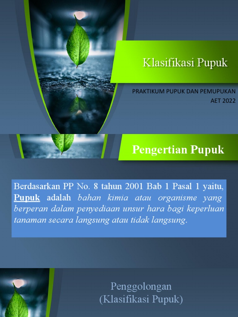 Klasifikasi Pupuk | PDF