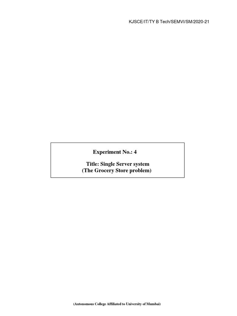 Simulating a Single Server Queuing System: An Analysis of Customer Wait ...