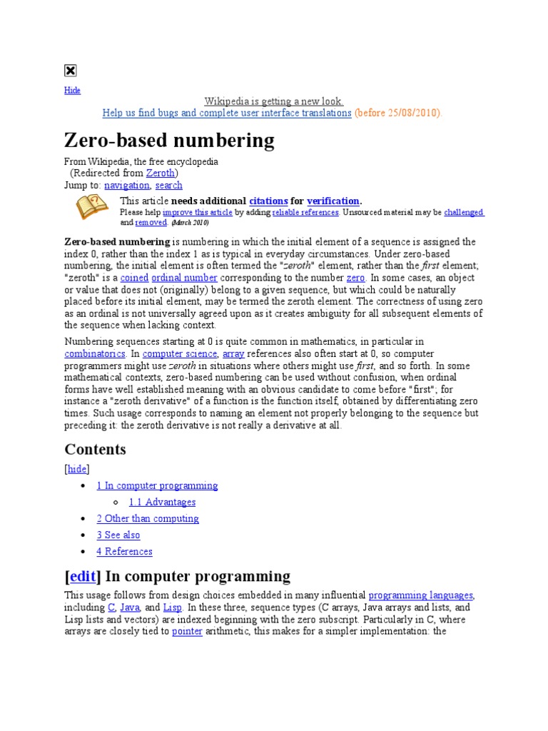 Zero Based Numbering Help Us Find Bugs And Complete User Interface