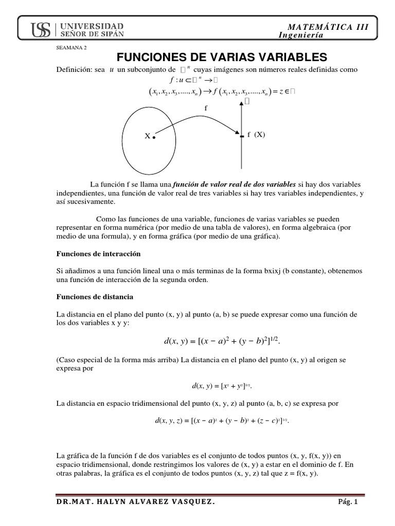 Funciones de varias variables y sus aplicaciones | PDF | Degradado | Función (Matemáticas)