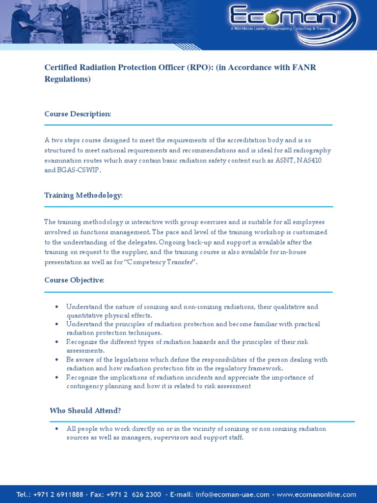 Certified Radiation Protection Officer (RPO) Final | Download Free PDF ... Certified Radiation Protection Officer (RPO) Final | Download Free PDF ...
