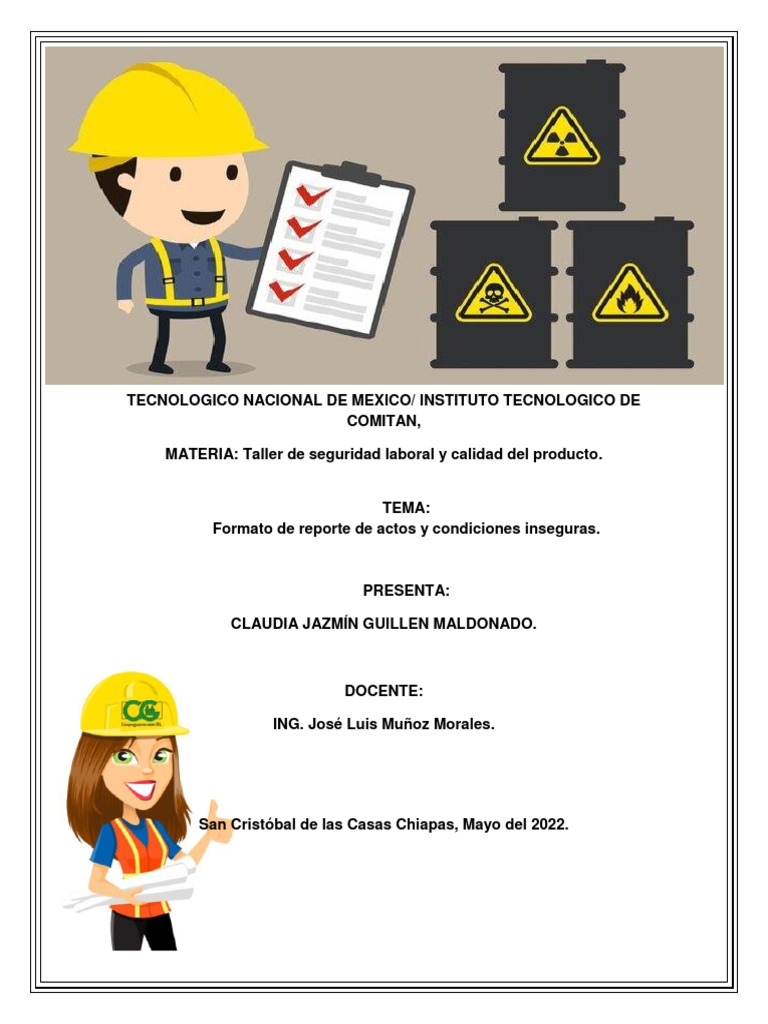 Reporte De Actos Y Condiciones Inseguras Pdf