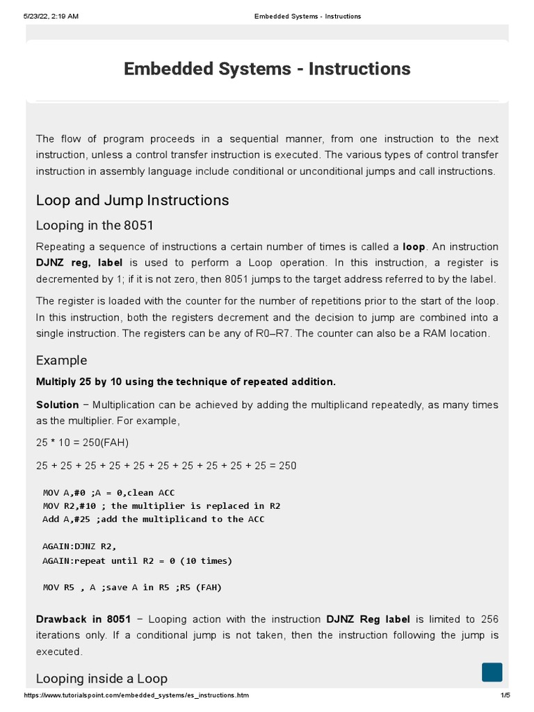 Conditional Instructions 8051 Pdf Subroutine Computer Programming