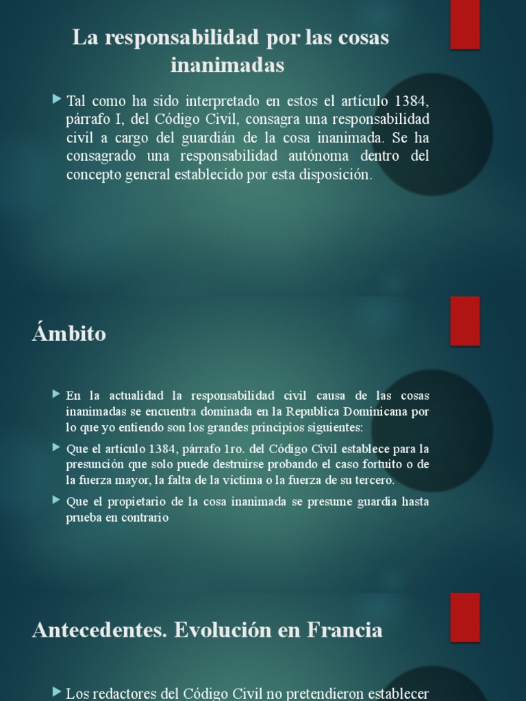 La Responsabilidad Por Las Cosas Inanimadas | PDF | Sentencia (ley ...