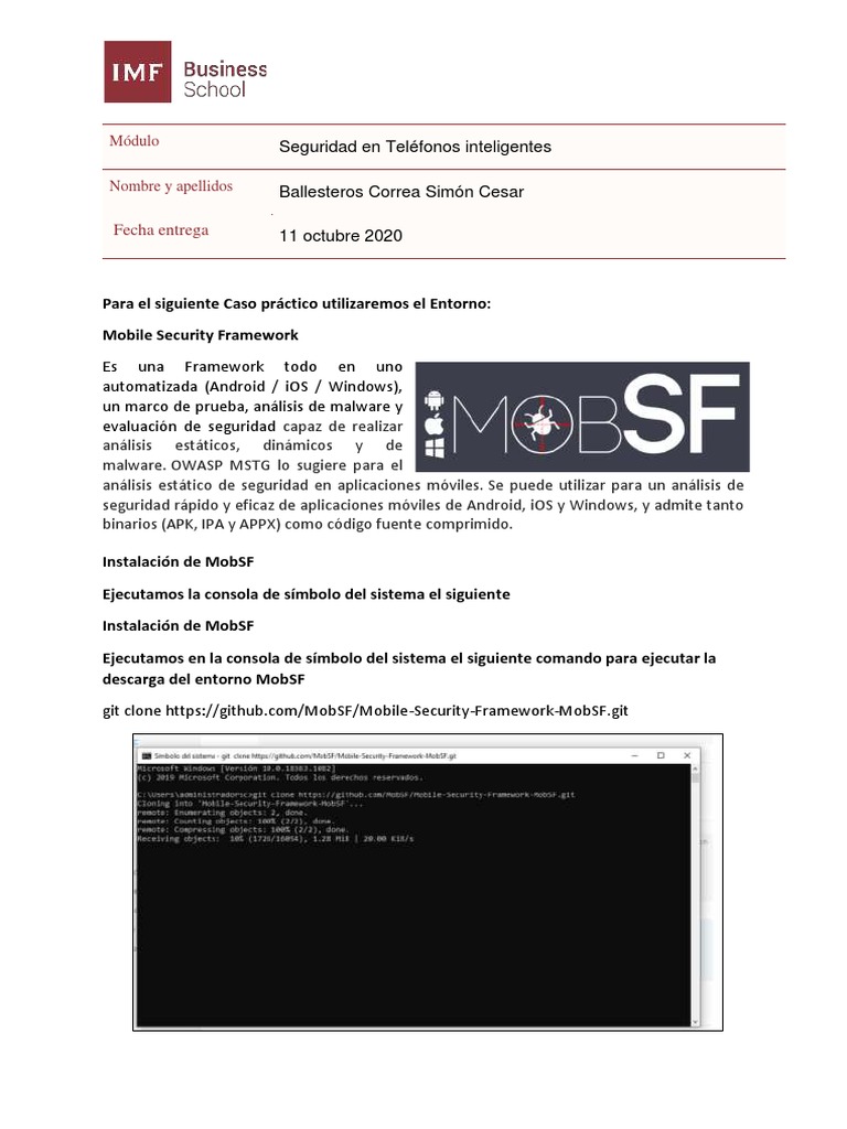 Caso Practico Mobsf | PDF | Android (sistema operativo) | Software de la aplicacion