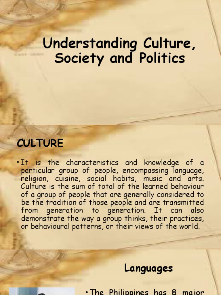 Understanding Culture Society and Politics Lesson 1 | PDF | Society ...