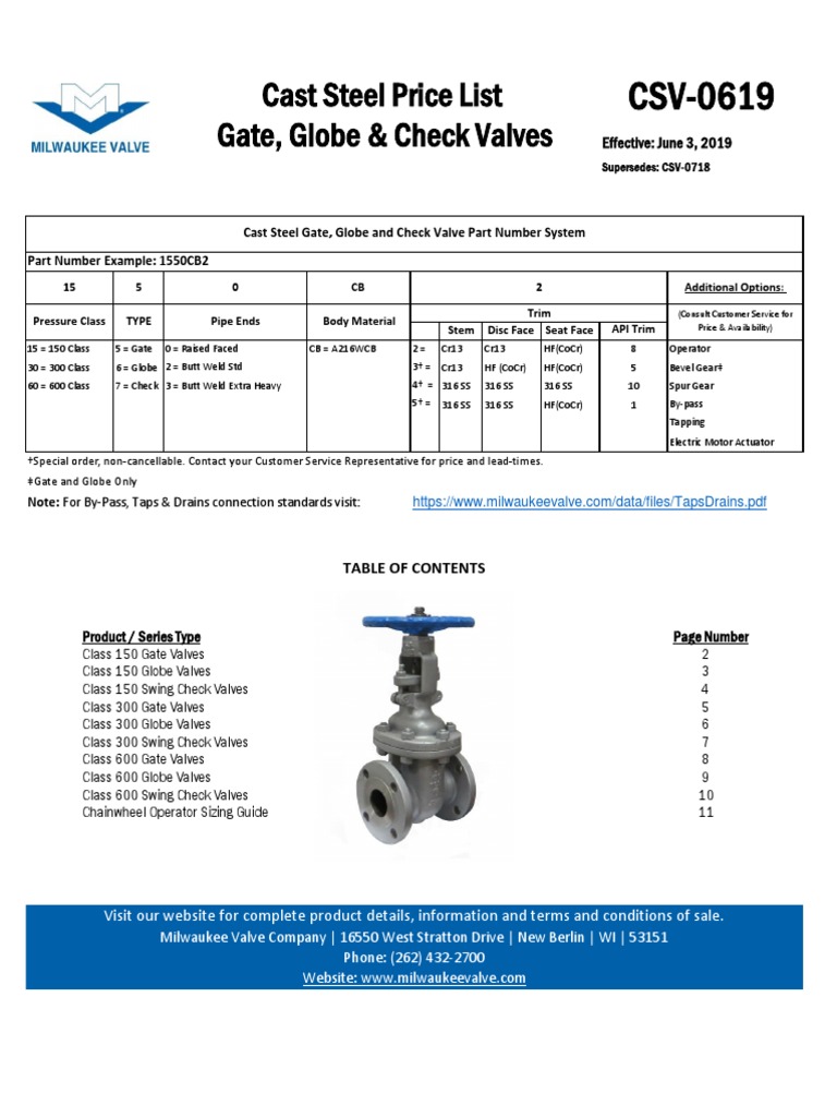 Gate Valve Price List and Details | PDF | Valve | Pipe (Fluid Conveyance)