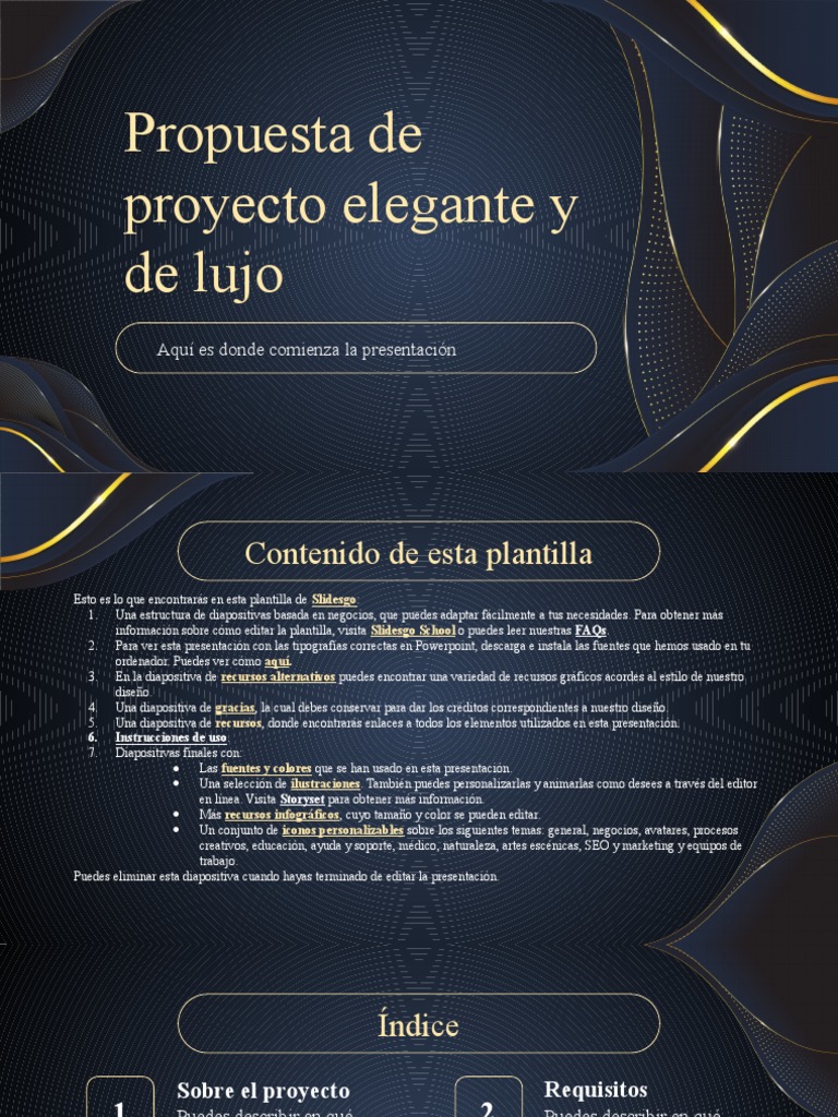 Elegant & Luxury Project Proposal by Slidesgo | PDF | Planetas | Dom