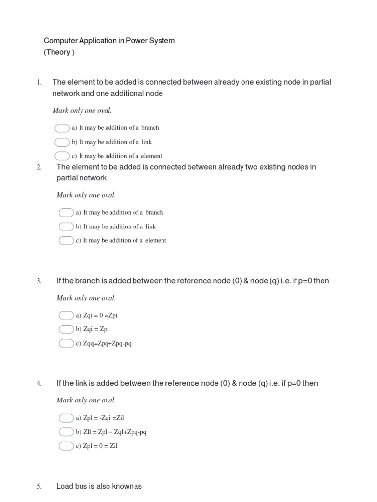 Computer Application in Power System Theory | PDF | Electronics ...