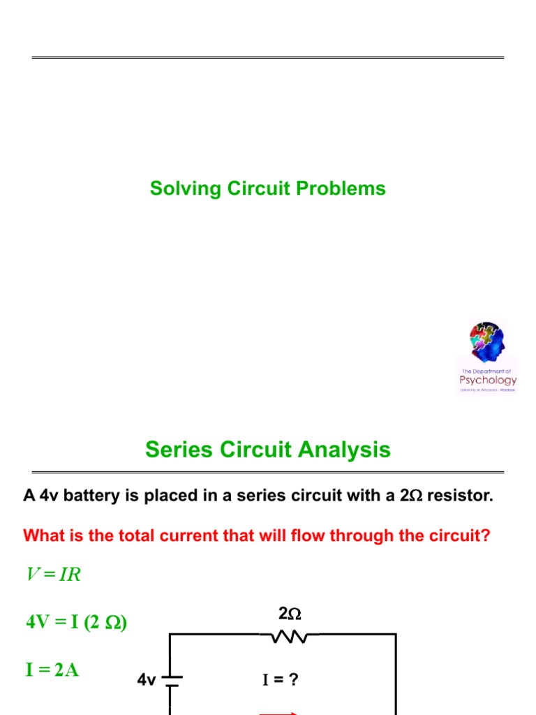 Solving Circuit Problems | PDF | Series And Parallel Circuits ...