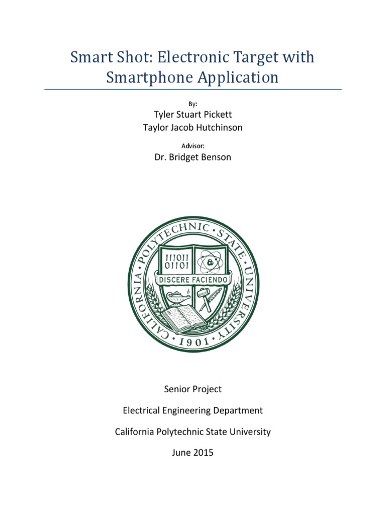 Smart Shot - Electronic Target With Smartphone Application | PDF ...
