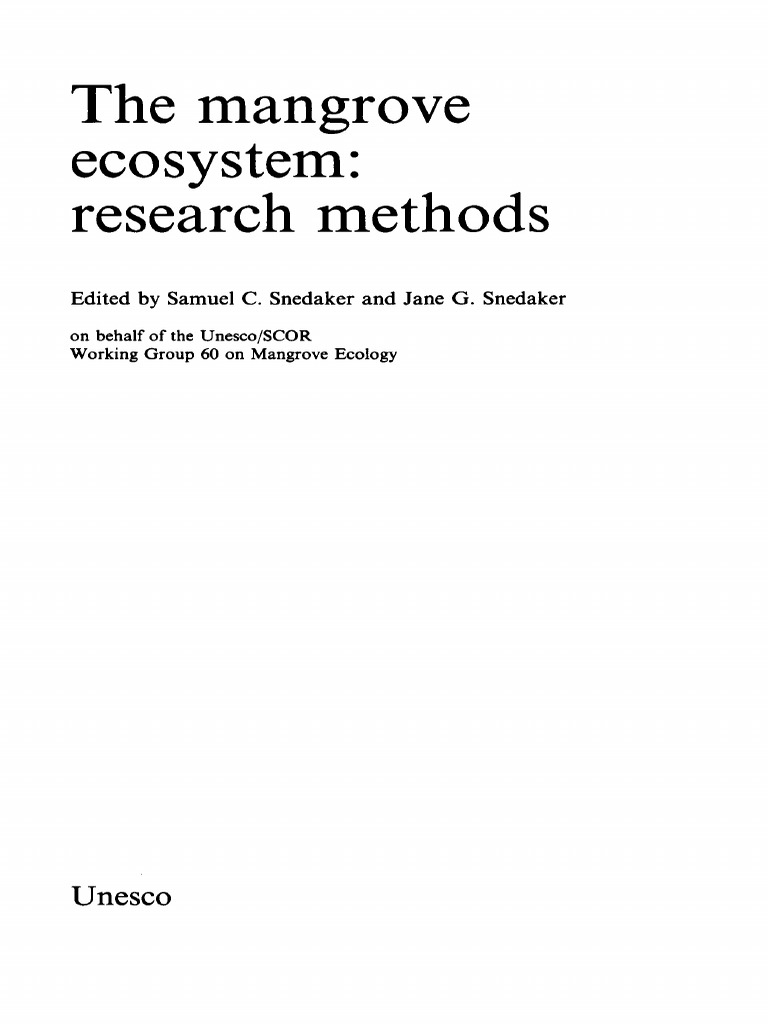The Mangrove Ecosystem - Research Methods | PDF | River Delta | Coast