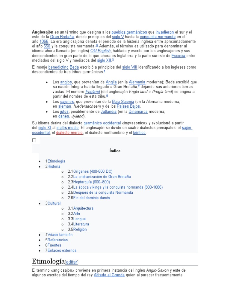 Anglosajon | PDF | Anglosajones | Inglaterra
