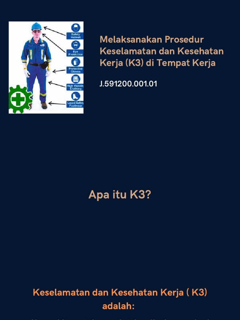 J.591200.001.01 - Melaksanakan Prosedur K3 PDF | PDF