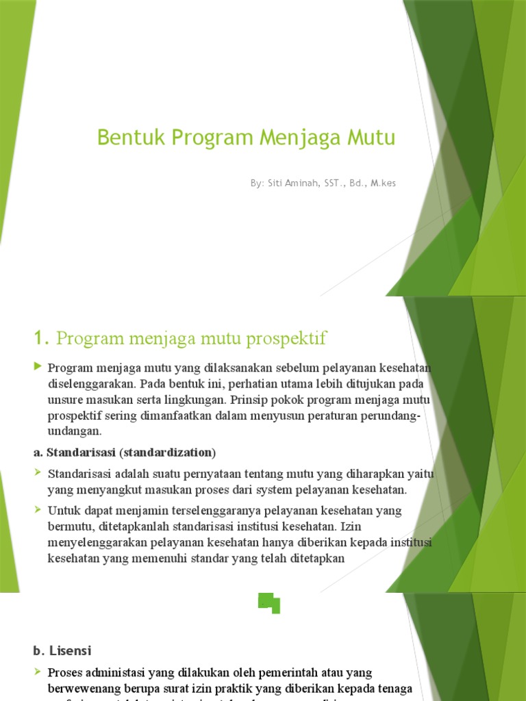 Bentuk Program Menjaga Mutu | PDF | Pengembangan Diri