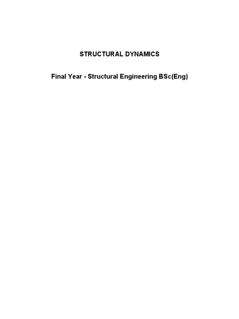 Structural Dynamics | PDF | Normal Mode | Trigonometric Functions