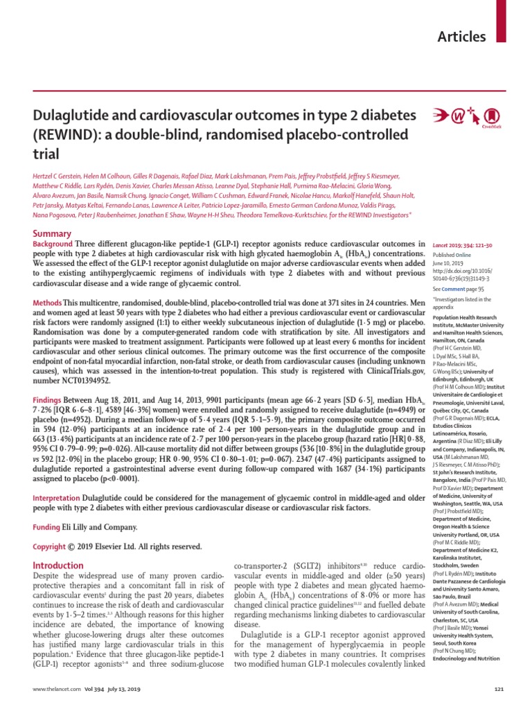 REWIND Trial | PDF | Coronary Artery Disease | Cholesterol