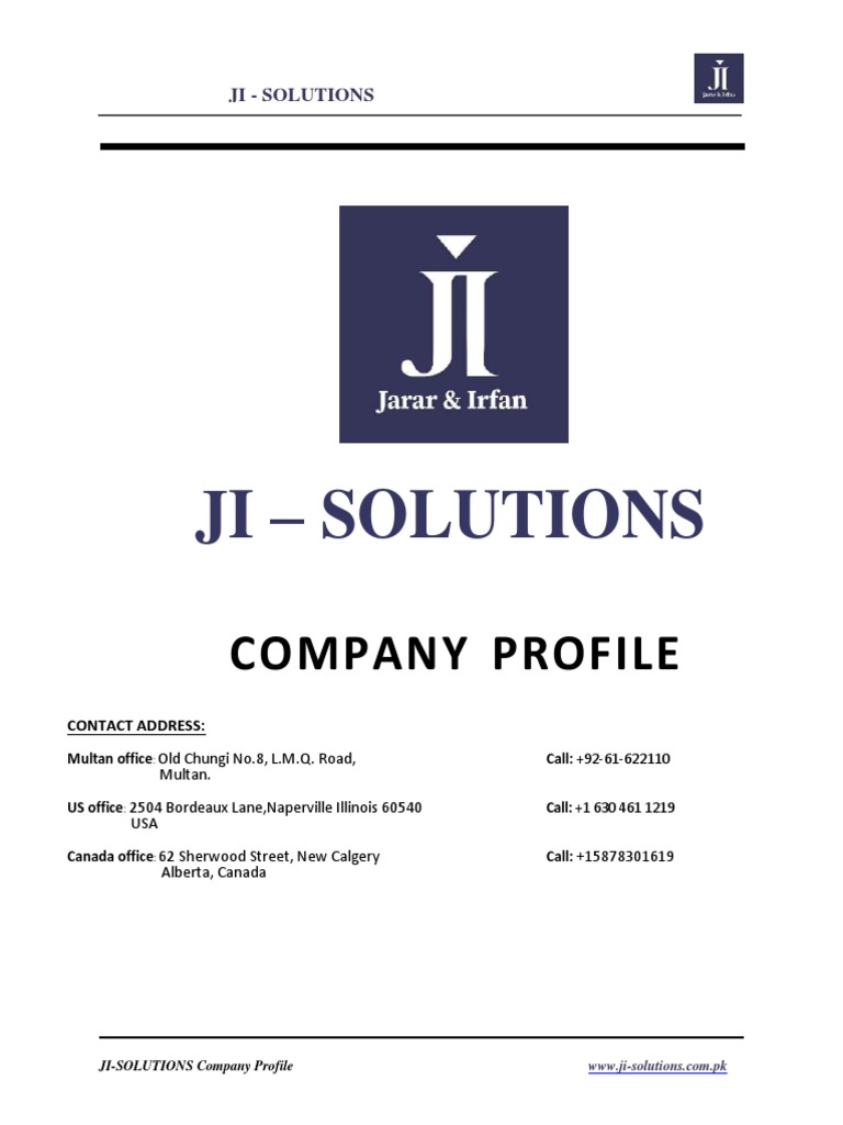 Ji - Solutions: Company Profile | PDF | Instrumentation | Automation