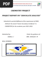 Best Chemistry Investigatory Project - Class XI & XII - Chocolate ...