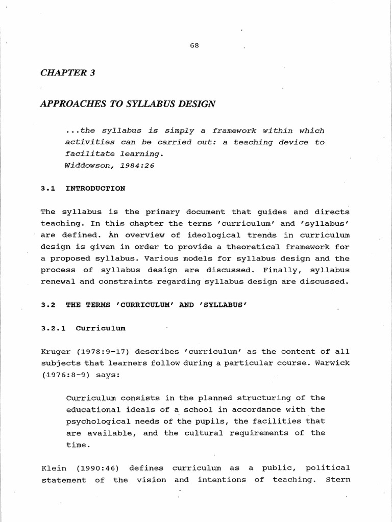 Approaches To Syllabus Design | PDF | Curriculum | Learning
