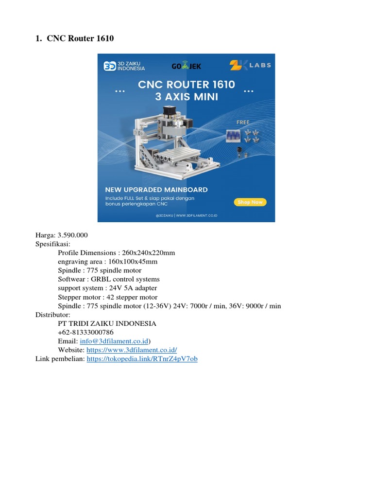CNC Router MINI | PDF | Numerical Control | Mechanical Engineering