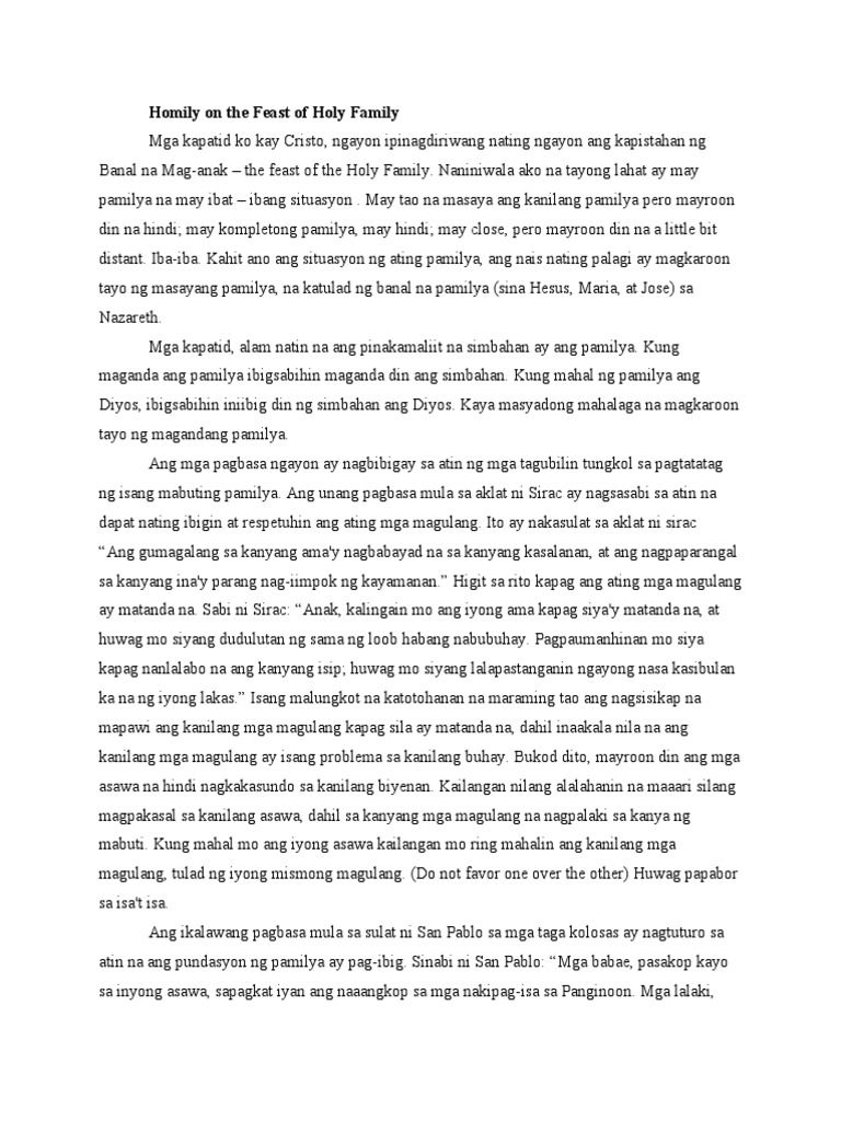 Holy Family 2019 | PDF