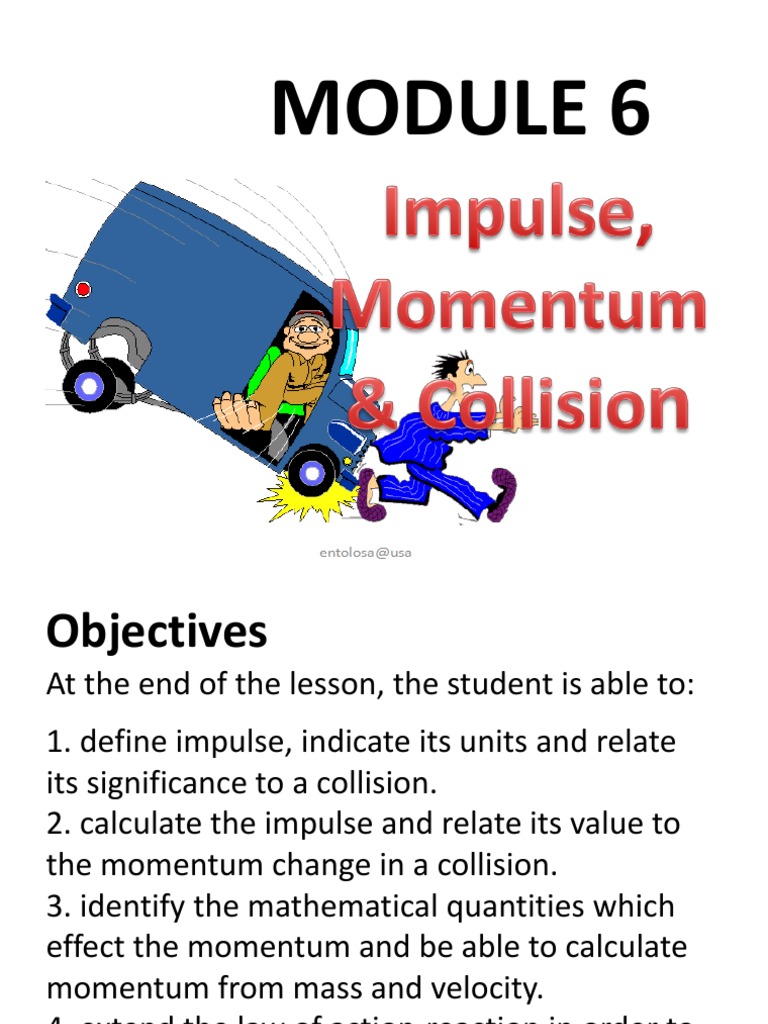 PHYSICS 1E Module 6 | PDF | Collision | Momentum