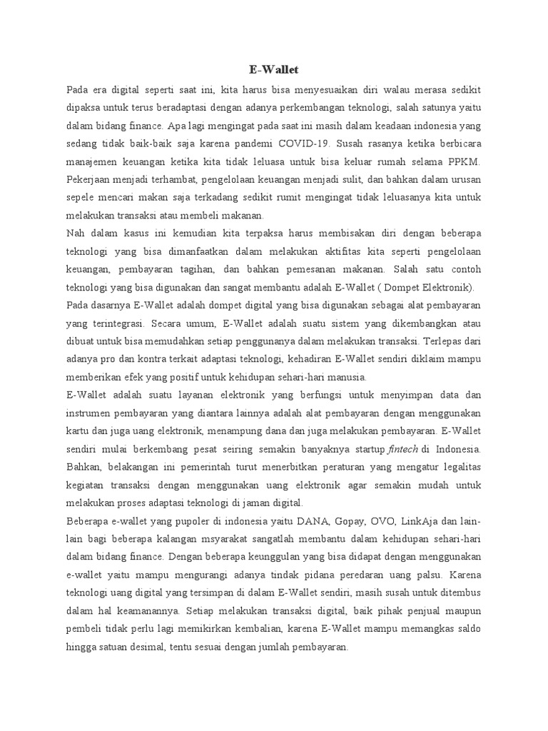 E Wallet | PDF