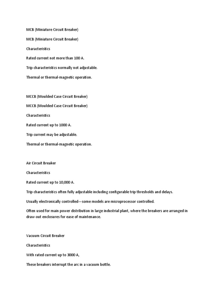 MCB | PDF | Power (Physics) | Components