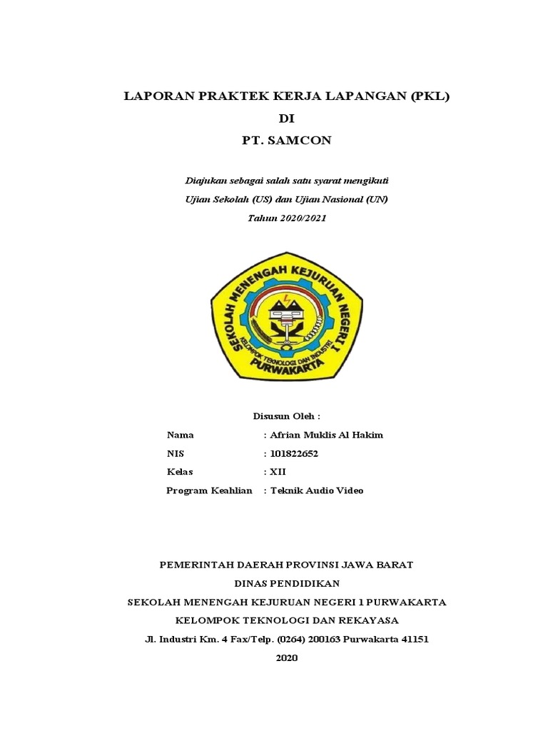Contoh Laporan PKL Jurusan Audio Video | PDF