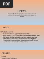 OPVL Source Analysis Guide | PDF | Primary Sources | Evaluation