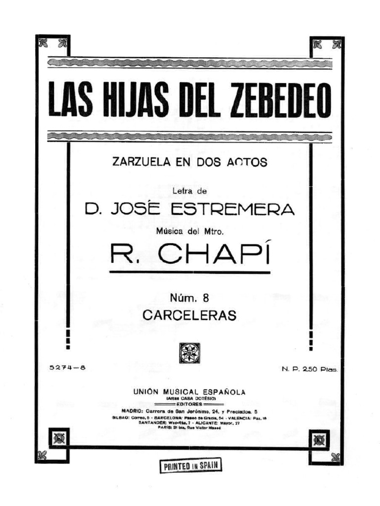 Chapi Ruperto - Las Hijas Del Zebedeo | PDF