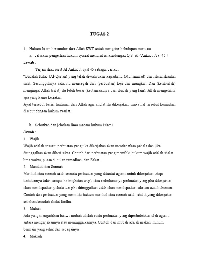 Tugas 2 Pai | PDF | Agama & Spiritualitas