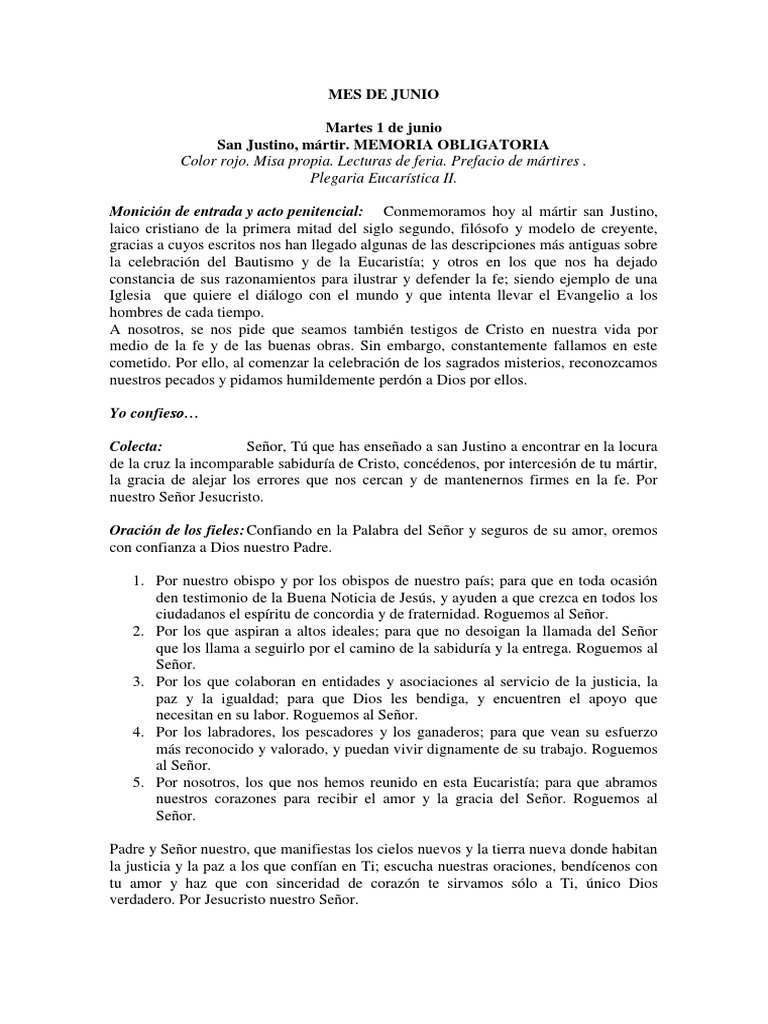 Moniciones para Fiesta Sagrado Corazón | PDF | Misa (liturgia) | eucaristía