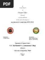 Minor Project Report Format (Aiml) | PDF | Printing | Written Communication