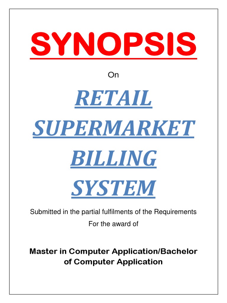 Supermarket Billing System Project | PDF | Retail | Supermarket