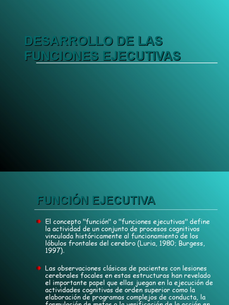 Funciones Ejecutivas | PDF | Funciones ejecutivas | Atención