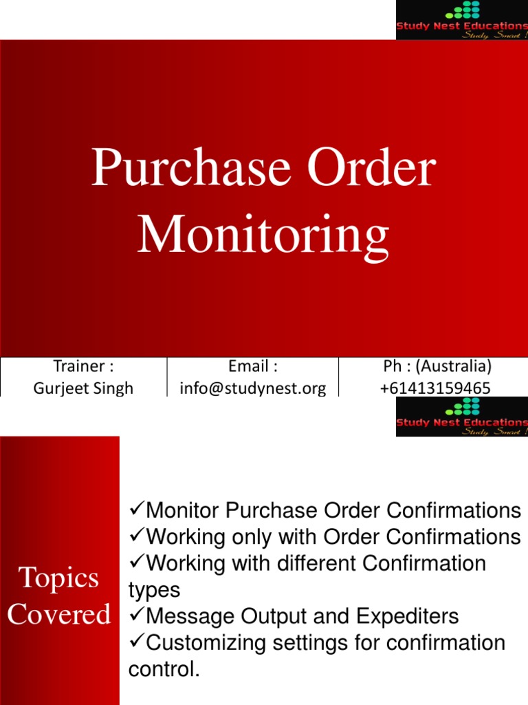 15 Purchase Order Monitoring | PDF | Receipt | Computer Science