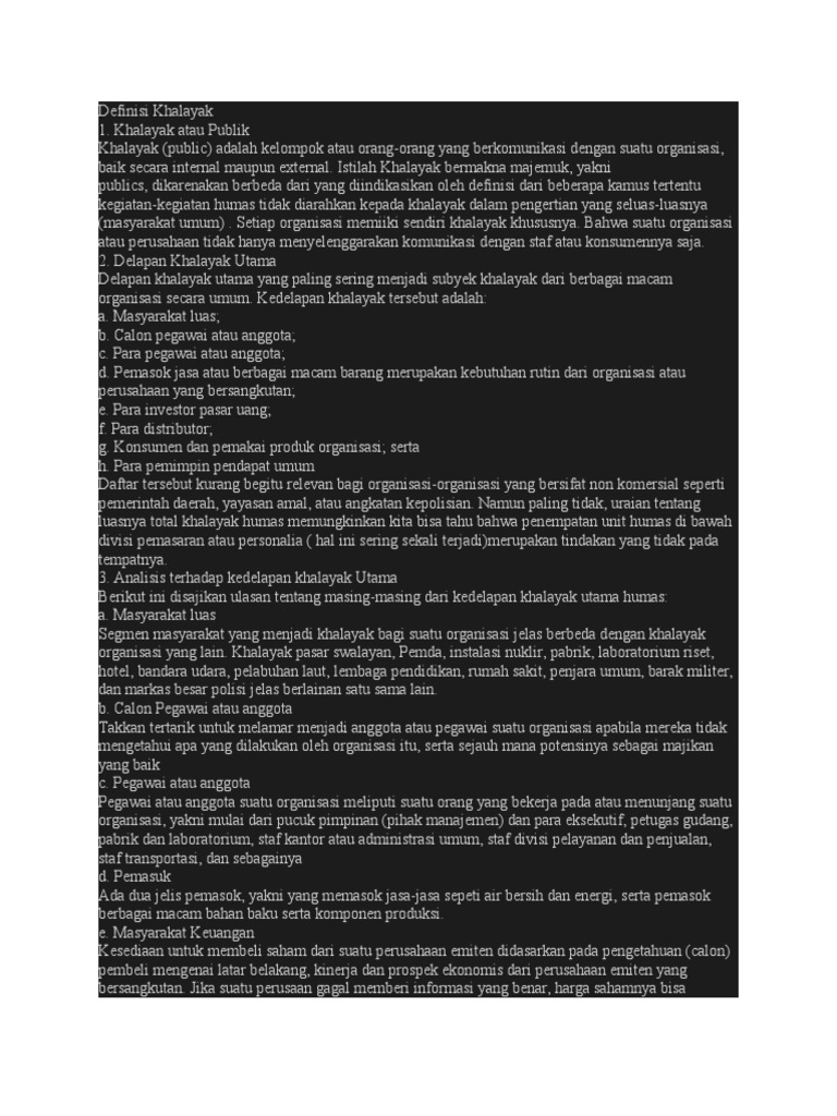 Khalayak Humas | PDF