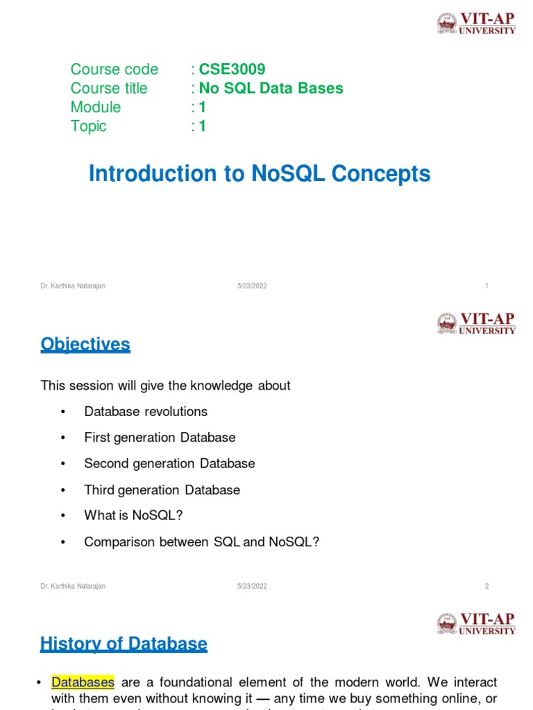 Module1-Topic1-Data Base Revolutions | PDF | No Sql | Databases