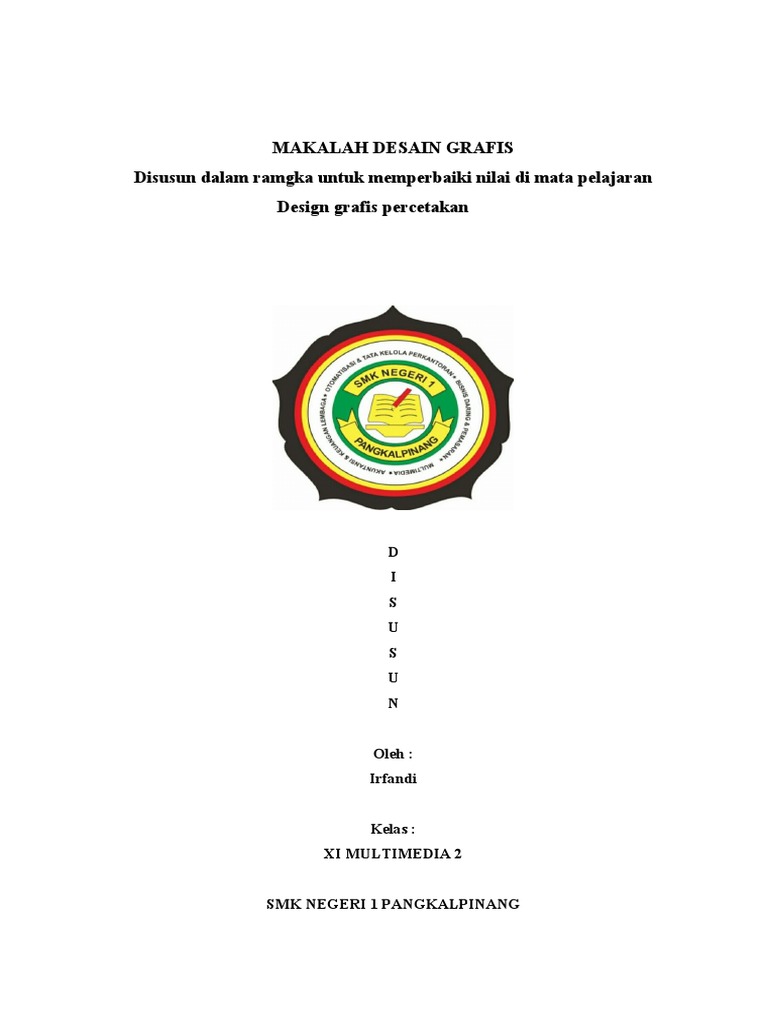 Makalah Design Grafis - Perbaikan Nilai | PDF | Seni